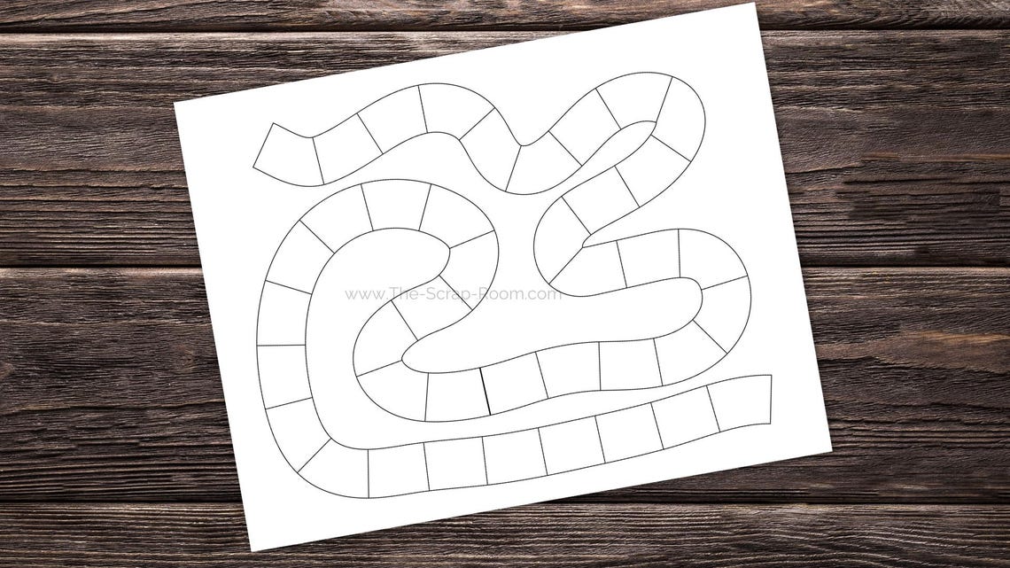 Printable Blank Board Game Templates Game Design Printable Game Diy ...