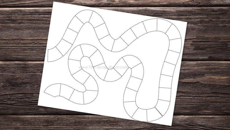 Printable Blank Board Game Templates Game Design Printable Game Diy ...