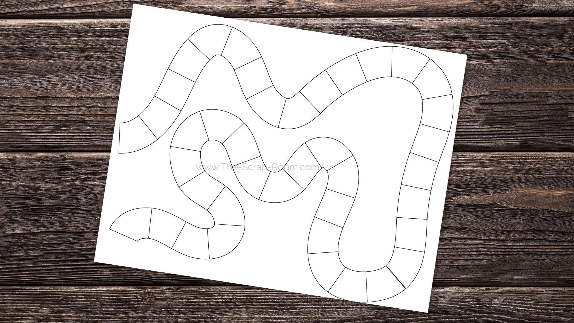 Printable Blank Board Game Templates Game Design Printable Game Diy ...
