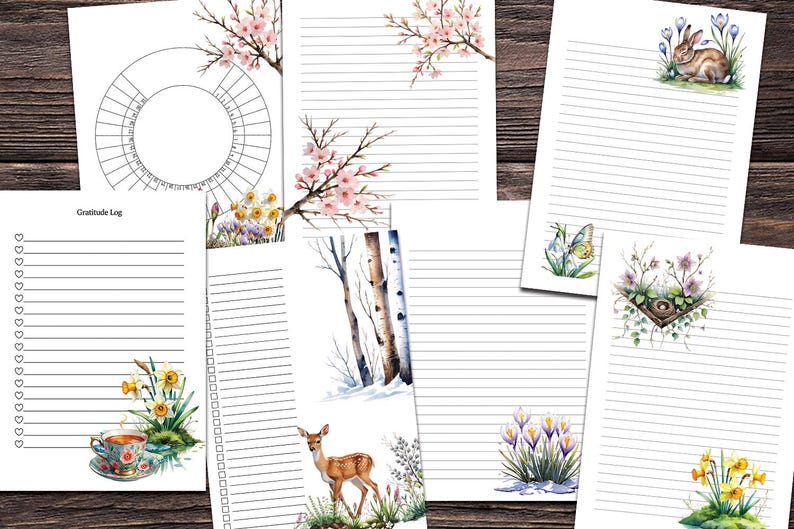 Printable Planner Inserts Cottagecore Early Spring Planner Daily Weekly ...