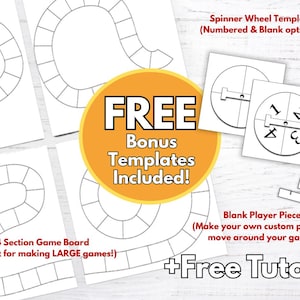 Printable Blank Board Game Templates Game Design Printable Game Diy ...
