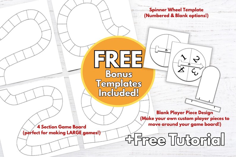 Printable Blank Board Game Templates Game Design Printable Game Diy ...