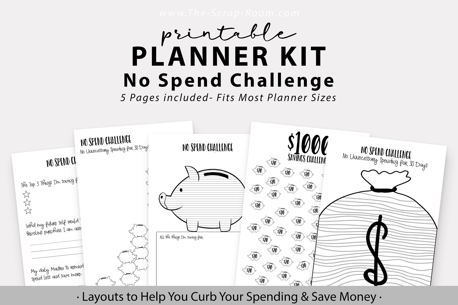 No Spend Challenge Printable Journaling / Planner Pages - Etsy