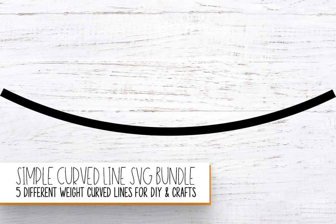 Curved Line SVG Design Includes 5 Different Curves of Different Weights ...