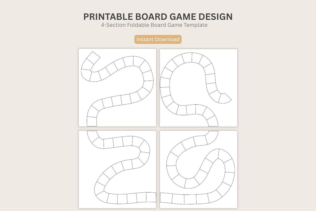 Printable Blank Board Game Templates: Printable Game, Board Game, for ...