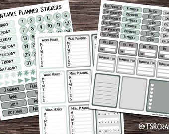 Functional Planner Stickers Printable by the Page Sticker | Etsy
