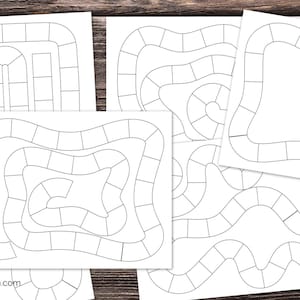 Printable Blank Board Game Templates Game Design Printable Game Diy ...