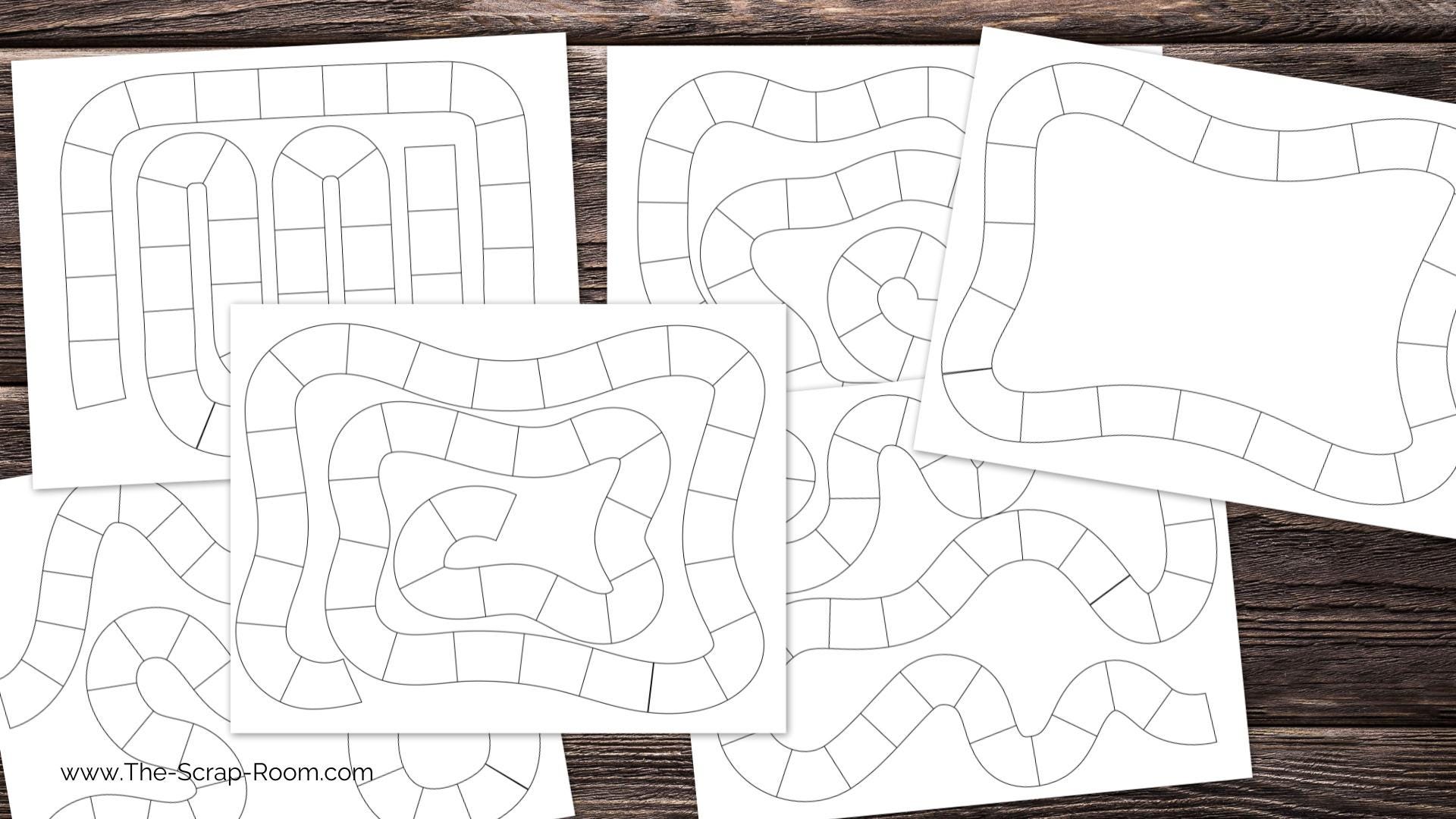 Printable Blank Board Game Templates Game Design Printable Game Diy ...