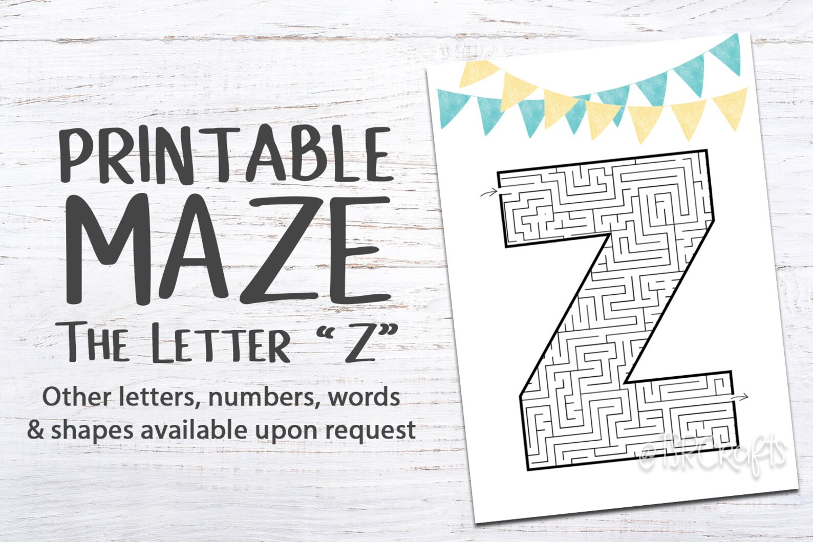 Printable Maze Activity: the Letter Z Maze Activity Page for | Etsy
