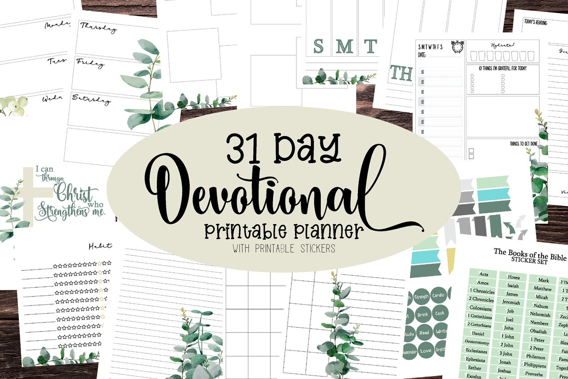 Printable Devotional Planner for Refillable Planners and - Etsy