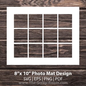 Photo Mat Photo Frame SVG Bundle for 8x10 Picture Frames Photo Mat Cut ...