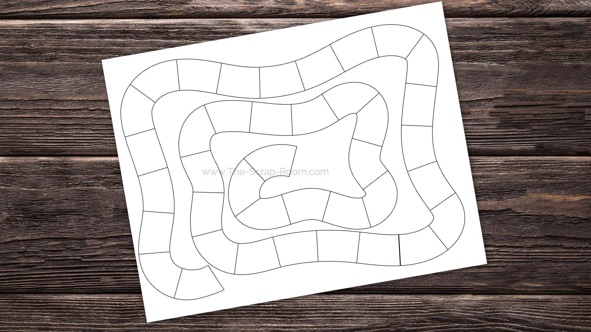Printable Blank Board Game Templates Game Design Printable Game Diy ...