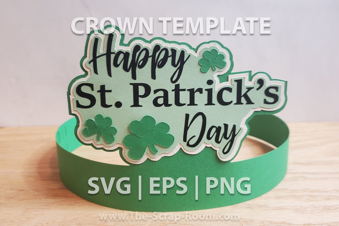 St Patrick's Day Crown Template St Patty's Day Crown - Etsy