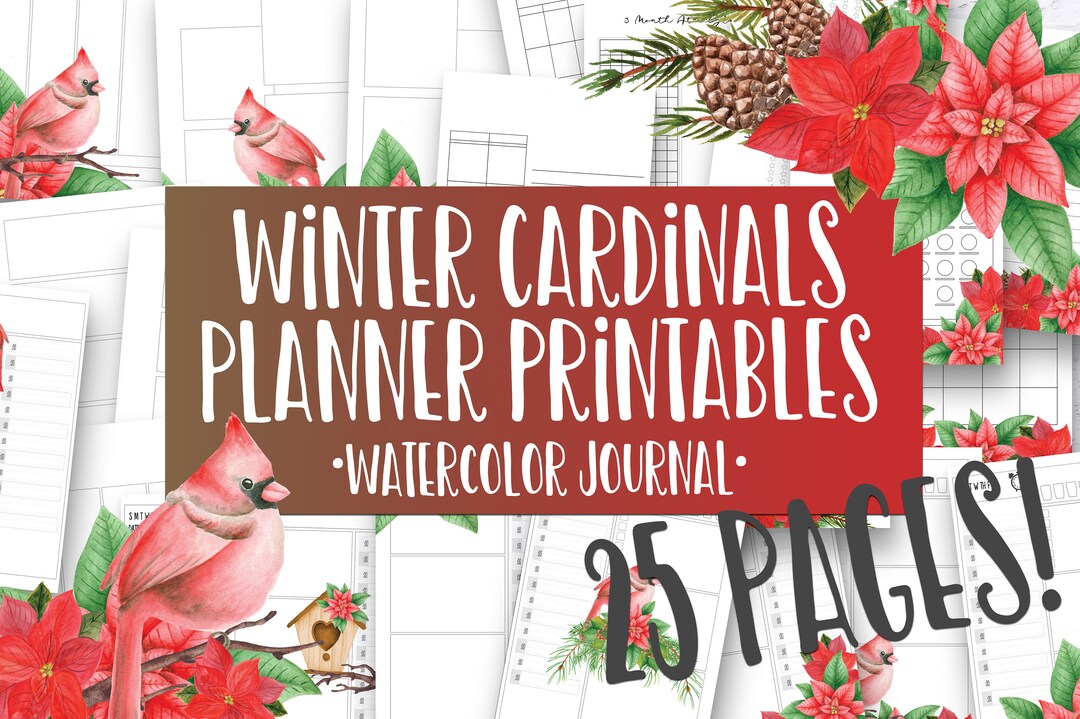 Printable Christmas Planner Inserts Winter Theme Planner - Etsy
