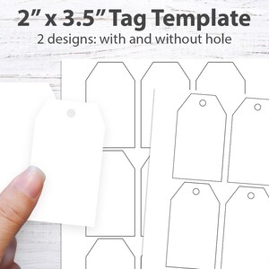 Hang Tag Template 2" X 3.5" Digital Tag Template to Create Your Own Diy ...