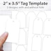 Hang Tag Template - 2" X 3.5" Digital Tag Template to Create Your Own ...