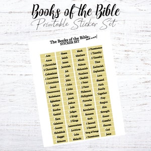 Printable Stickers, Books of the Bible, Pastel Stickers, Bible Stickers ...