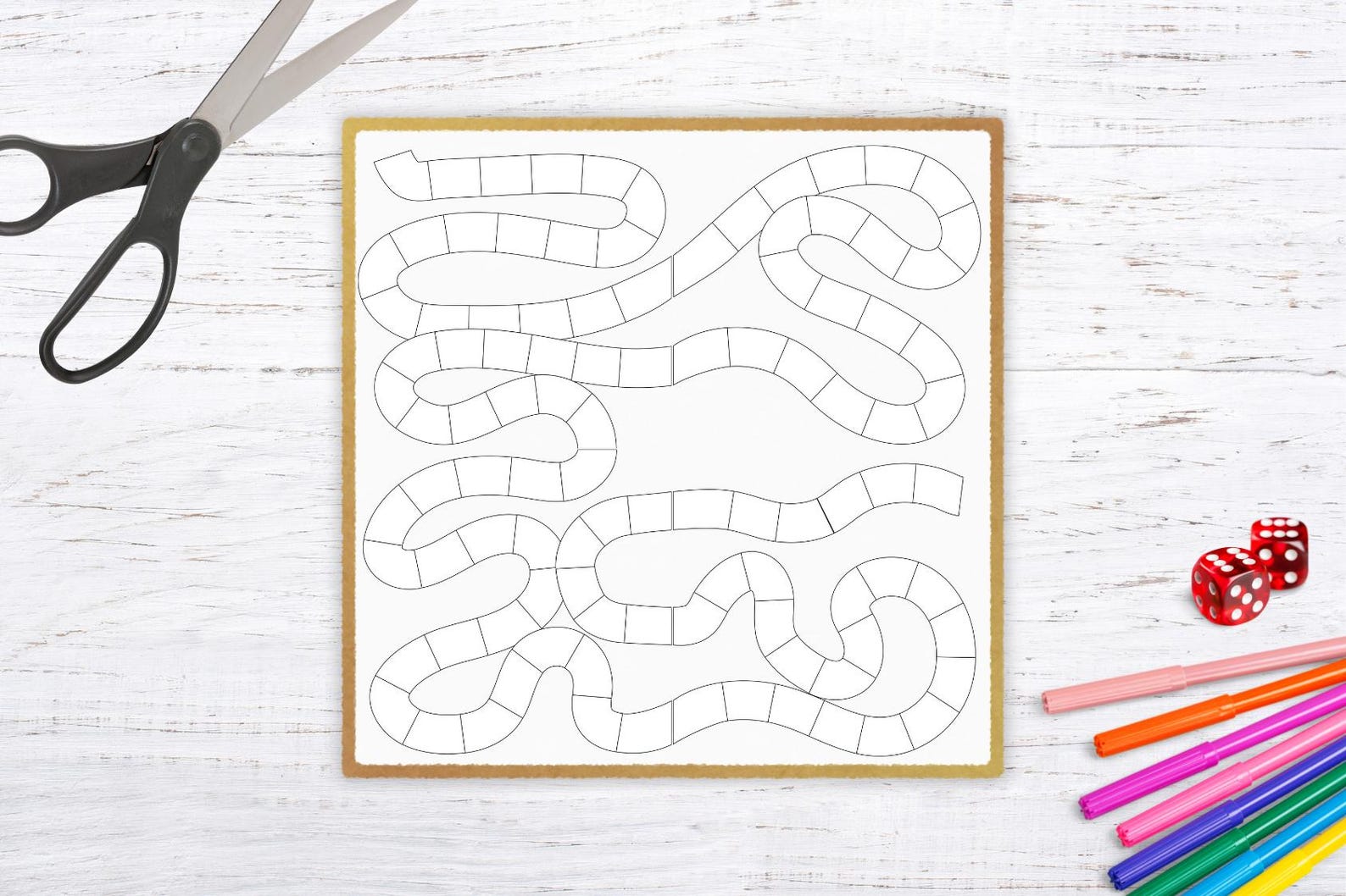 Printable Blank Board Game Templates 4 Pieces Layout Set #6 Game Design ...