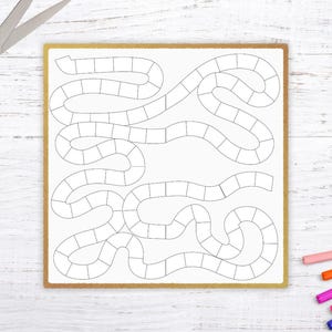 Printable Blank Board Game Templates 4 Pieces Layout Set #6 Game Design ...