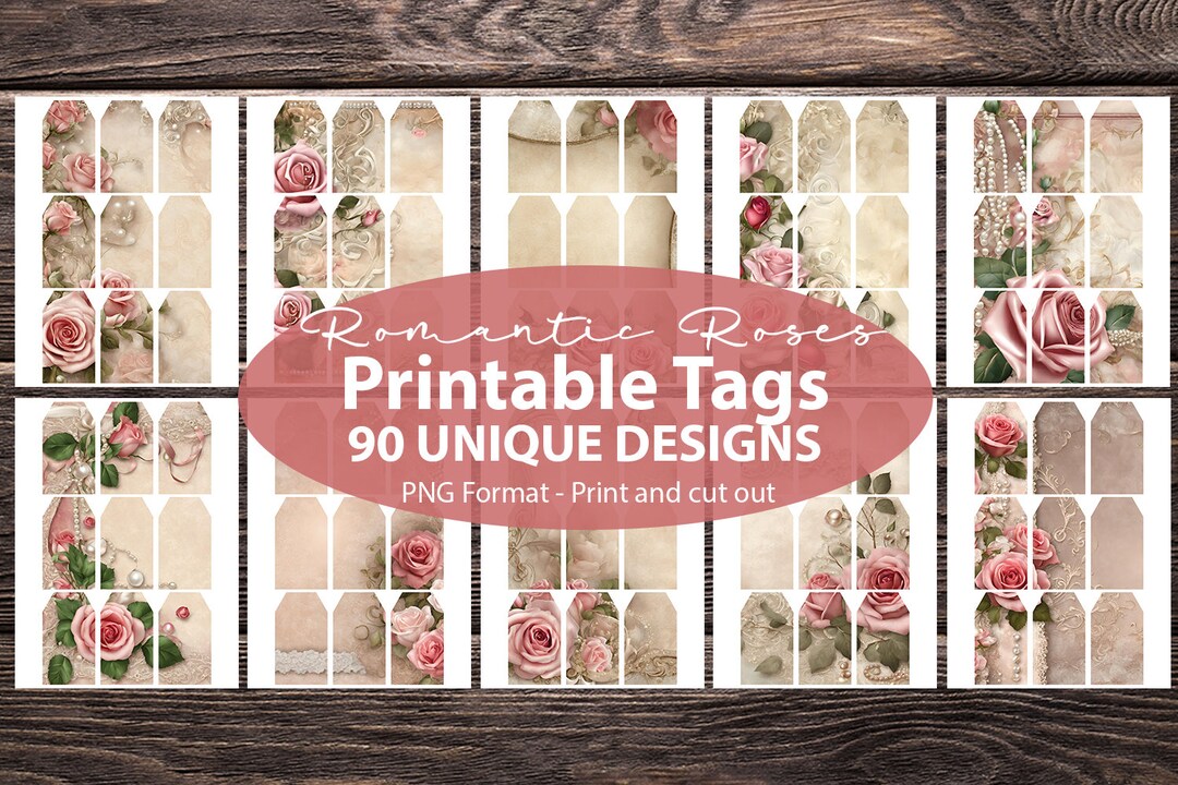 Printable Distressed Digital Tags, by the Page Tags for Journals ...