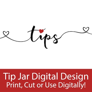 Digital Tip Jar Design 8 Tip Jar Design / SVG Cut and PNG Design to ...