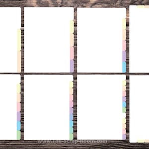 A5 Divider Templates DIGITAL Dividers 5.8" × 8.3" Divider Tabs Divider ...