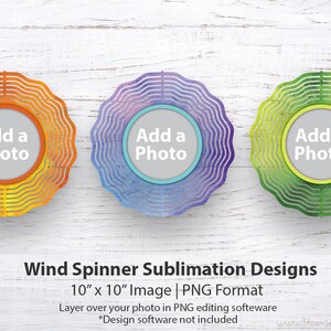 Photo Frame Wind Spinner Sublimation Design PNG Hanging Spinner Wind ...