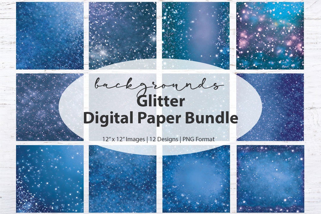 Glitter Ombre Paper Pack, Digital Paper Bundle, Digital Textures ...