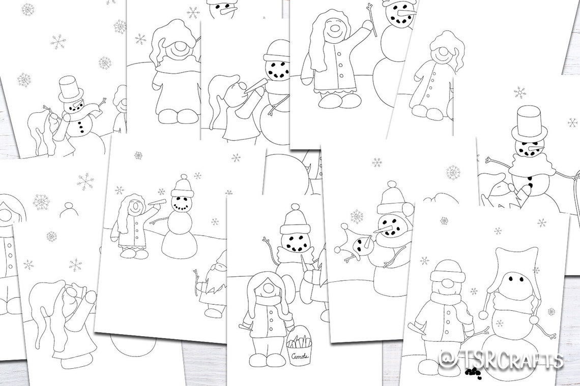 Printable Winter Gnomes Coloring Pages for Adults and Kids - Etsy