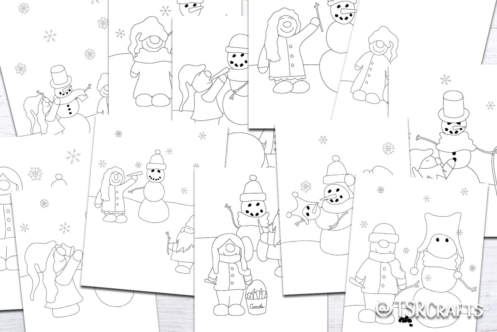 Printable Winter Gnomes Coloring Pages for Adults and Kids - Etsy
