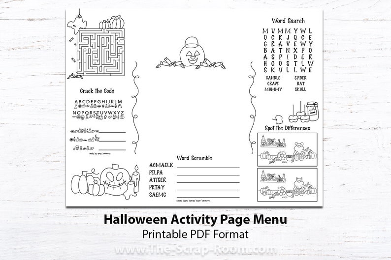 Printable Kid's Menu Template BUNDLE SET Kid's Menu Printable Menu ...