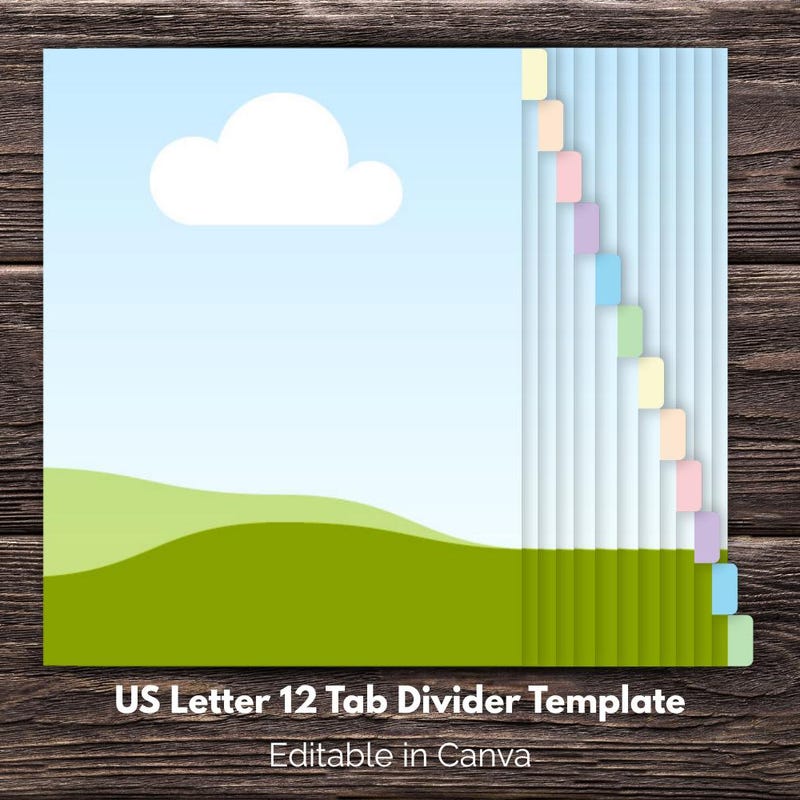 85x11 Binder Divider - Etsy