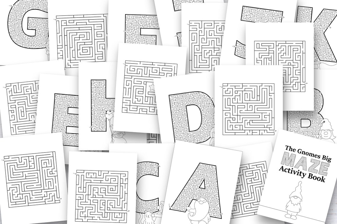 Educational Printables: Printable Maze Activity Book the | Etsy