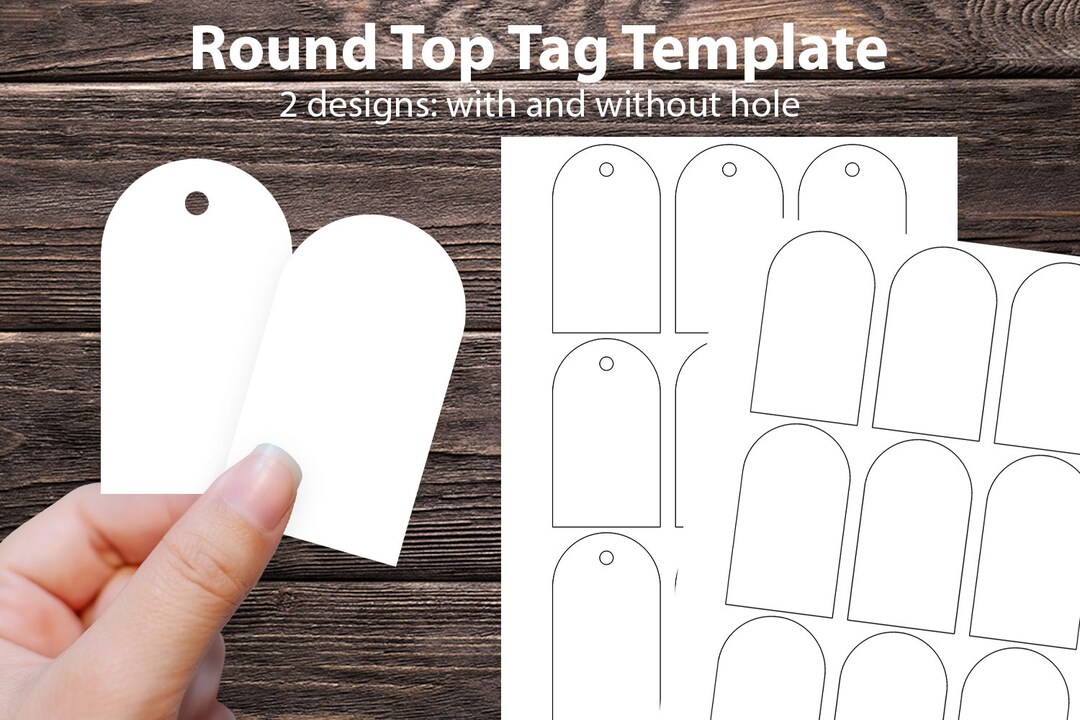 Hang Tag Template - Round Top 2" X 3.5" Digital Tag Template to Create ...