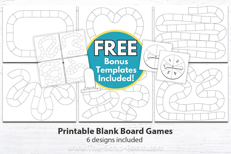 Printable Blank Board Game Templates Game Design Printable Game Diy ...
