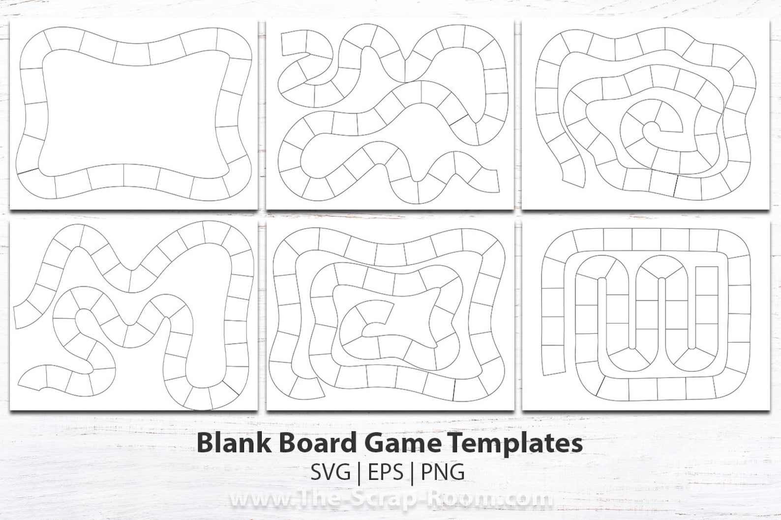 Printable Blank Board Game Templates, Game Design, Printable Game, Diy ...