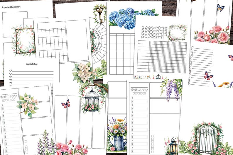 Daily Planner Inserts Cottagecore Printable Planner Daily Weekly ...