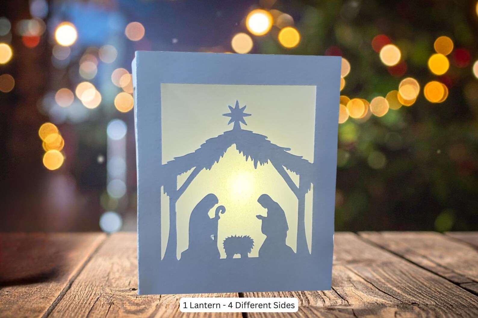 Nativity Paper Lantern Template Christmas Luminary Lantern Cut File ...