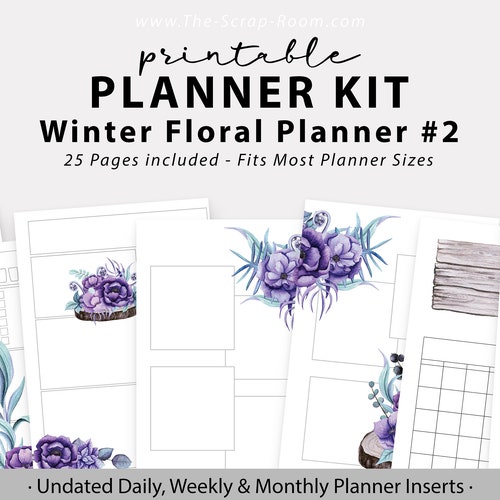 Watercolor Planner Bundle Printable Daily Weekly Monthly - Etsy