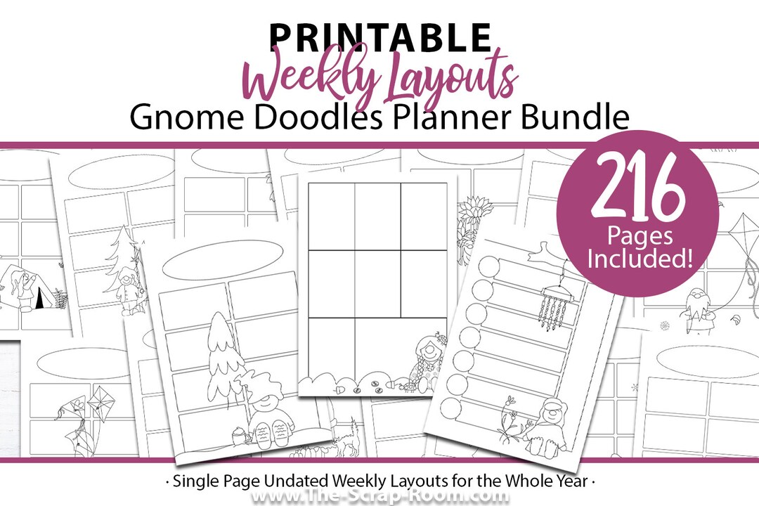 Weekly Journal Planner Template Designs: Gnome Color in Weekly Layouts ...