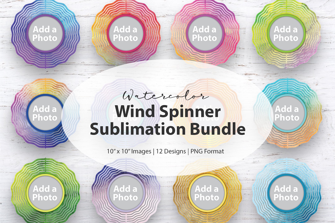 Photo Frame Wind Spinner Sublimation Design PNG Hanging Spinner Wind ...
