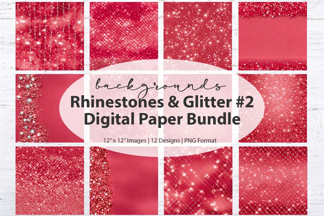Red Glitter Digital Paper Pack Glitter Paper Printable Paper Digital ...