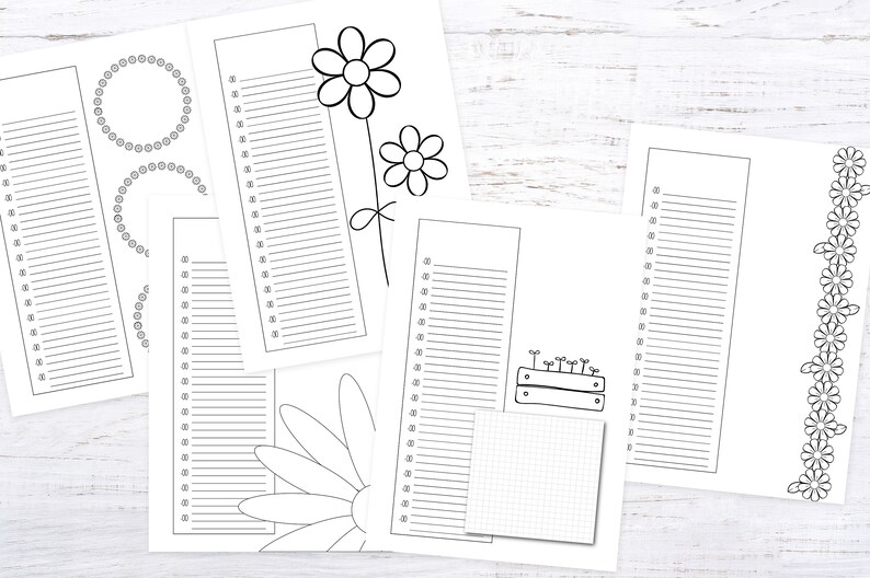 Printable Planner Pages A5 Planner Inserts Daily Weekly Monthly Undated ...