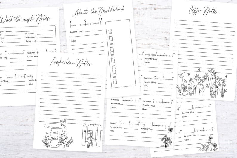 Printable Home Buying Planner Set Printable Planner Inserts - Etsy