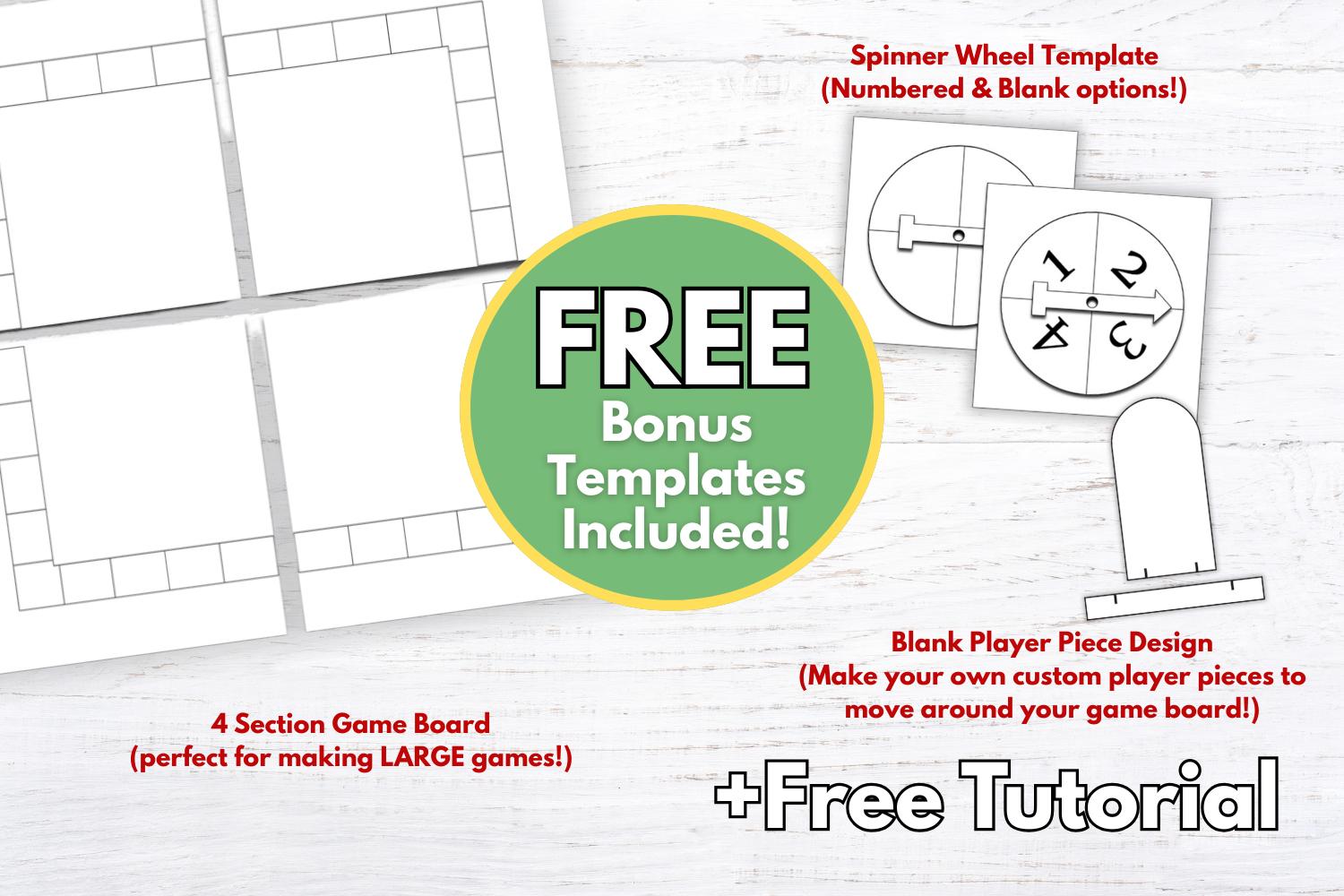 Printable Blank Board Game Templates Game Design Printable Game Diy ...
