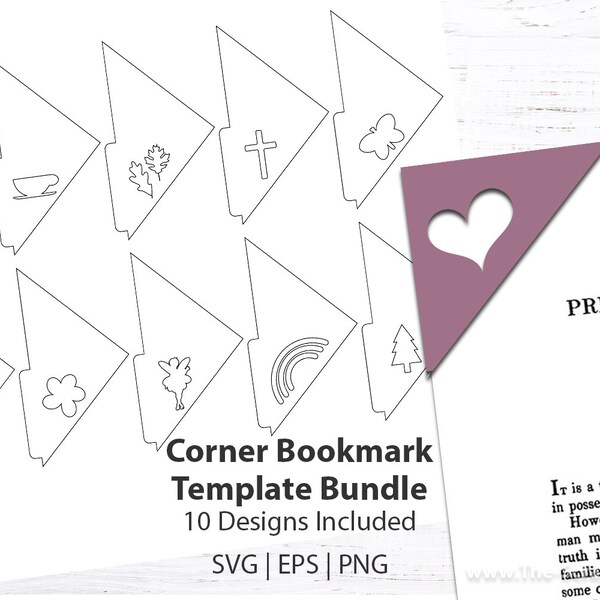 Corner Bookmark - Etsy