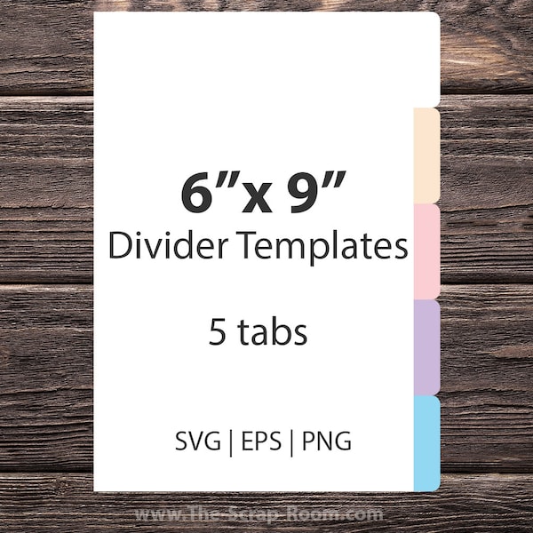 Planner Divider Template Svg - Etsy