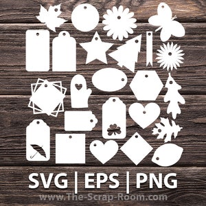 Hang Tag Cut File Template Bundle - 24 Tags - Hang Tags, Tag Svg, Gift ...