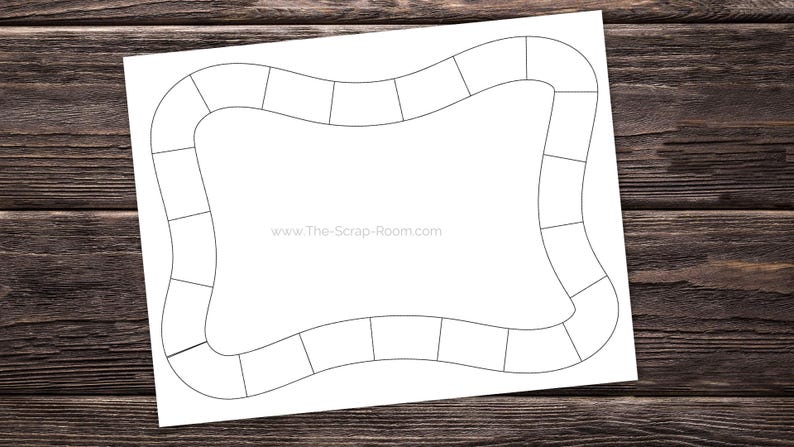 Printable Blank Board Game Templates Game Design Printable Game Diy ...