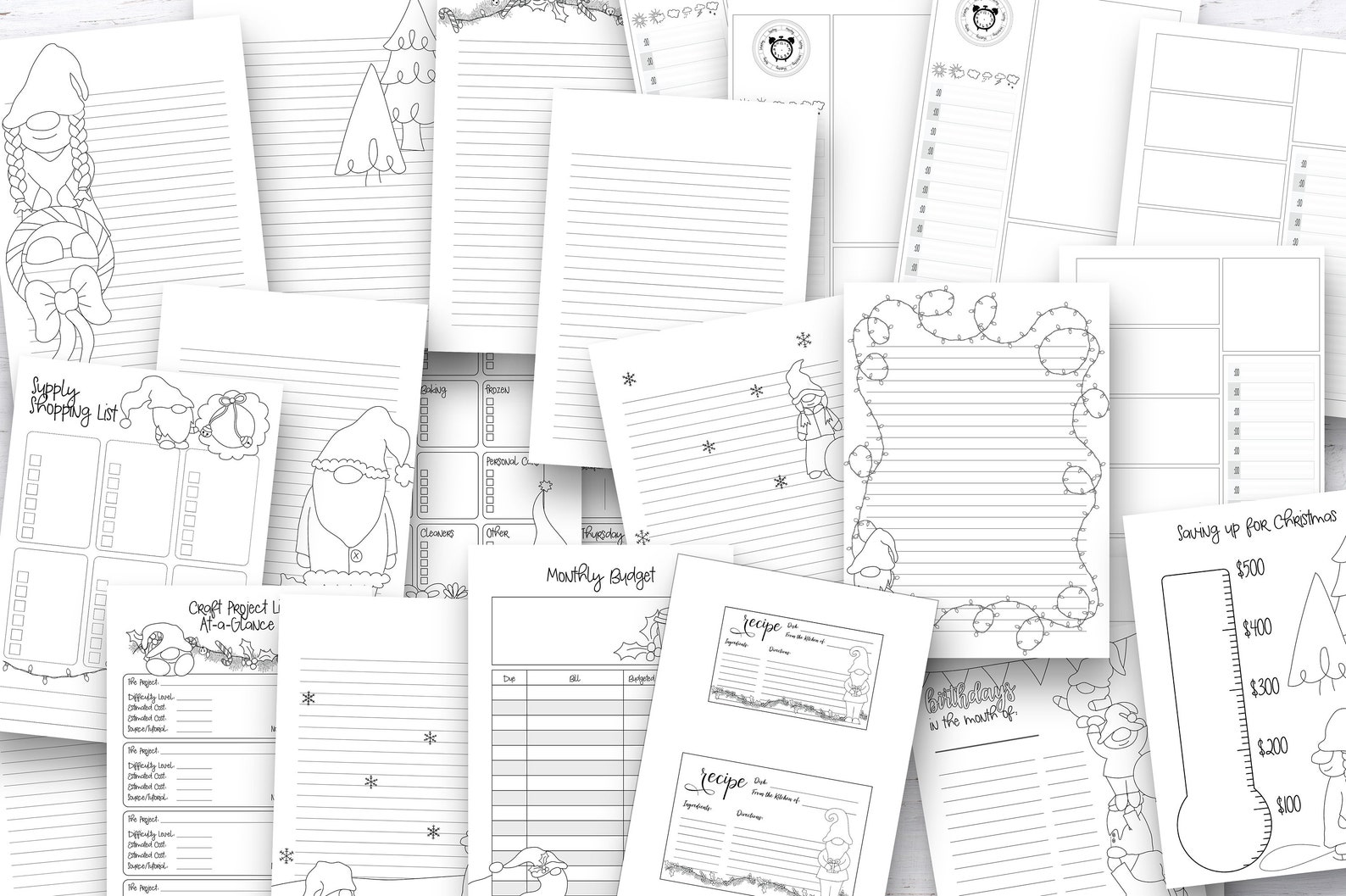 Printable Planner Journal Inserts / Digital Planner Bundle - Etsy